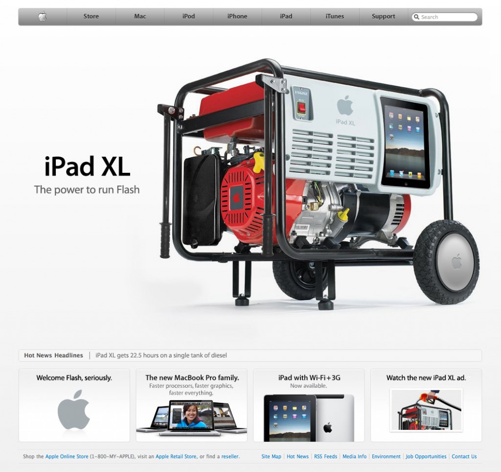Apple blinks: New iPad XL to offer Flash capability | Scoopertino